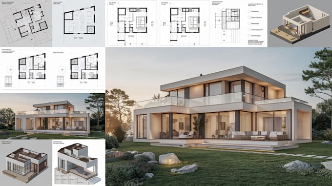 Draw revit bim model architecture city permit blueprints in autocad ...