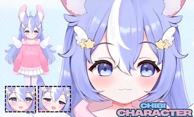 Draw and rig live2d model tabletop chibi vtuber anime vtuber pngtuber ...