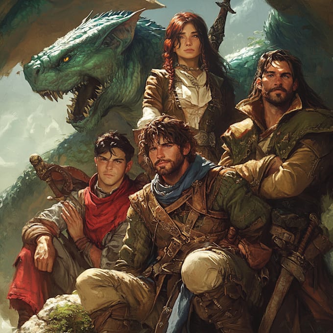 Do dnd group party dnd character art, dnd party by Eposiato | Fiverr