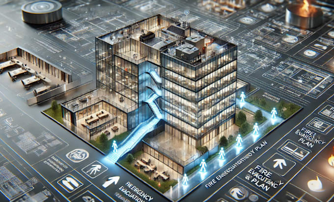 Design fire emergency evacuation plan, evacuation diagram and egress ...