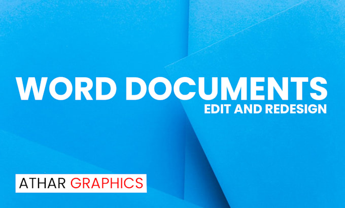 Format, edit and redesign word document by Atherjaved184 | Fiverr