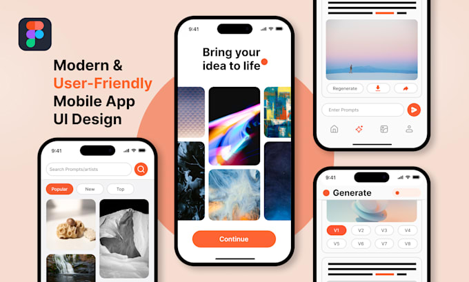 Design a modern and user friendly mobile app ui ux in figma by Plan_r | Fiverr