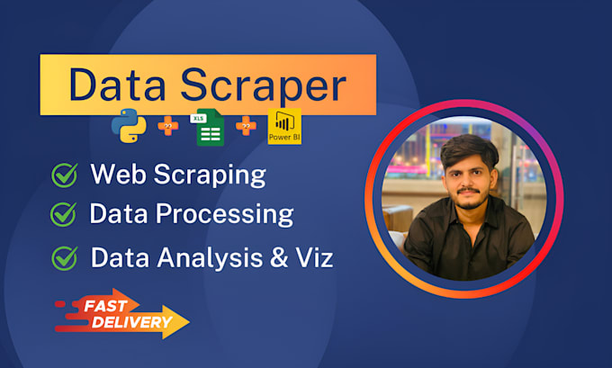 Code python scraper for web data extraction, cleaning, analysis by Hafsah_studio | Fiverr