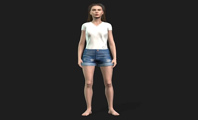 Stunning 3d character model, 4k texture, ue5 control rig, unity, daz3d ...