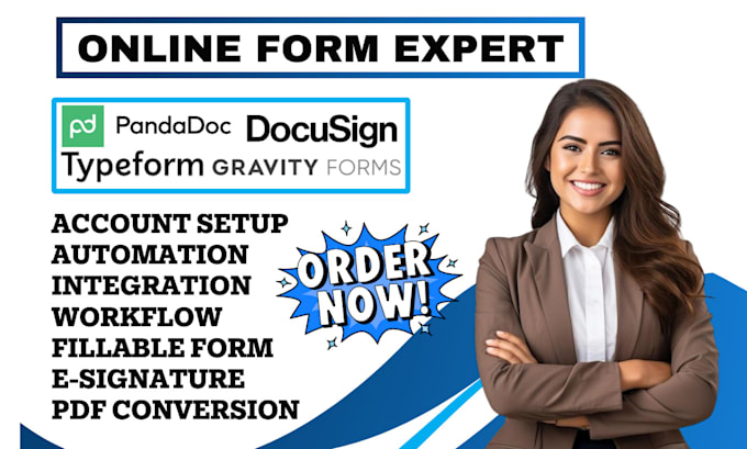 Setup fillable pdf form microsoft forms pandadoc typeform docusign ...