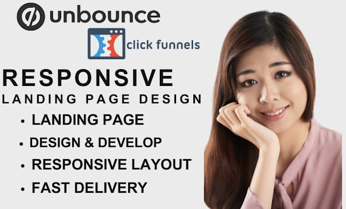 Create a converting unbounce landing page design click funnel landing ...