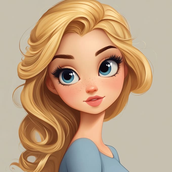 Draw you a beautiful portrait in disney cartoon style by Cassandreaice ...