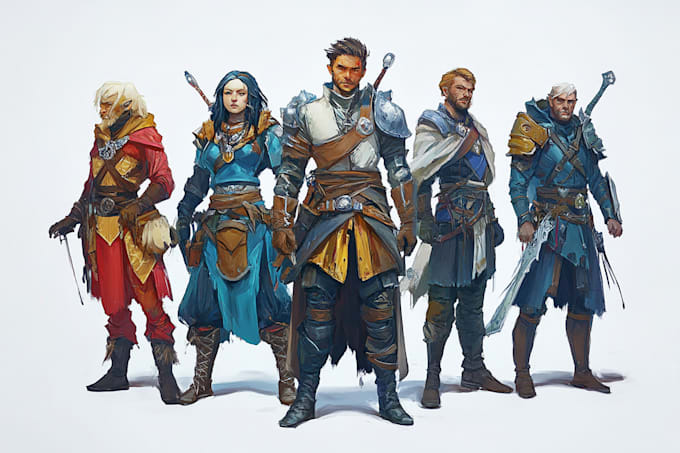 Draw fantasy dnd character, concept art, and dnd party by Kaejaniel ...