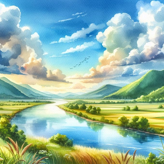 Paint a watercolor land elements for any design by Waitchell | Fiverr