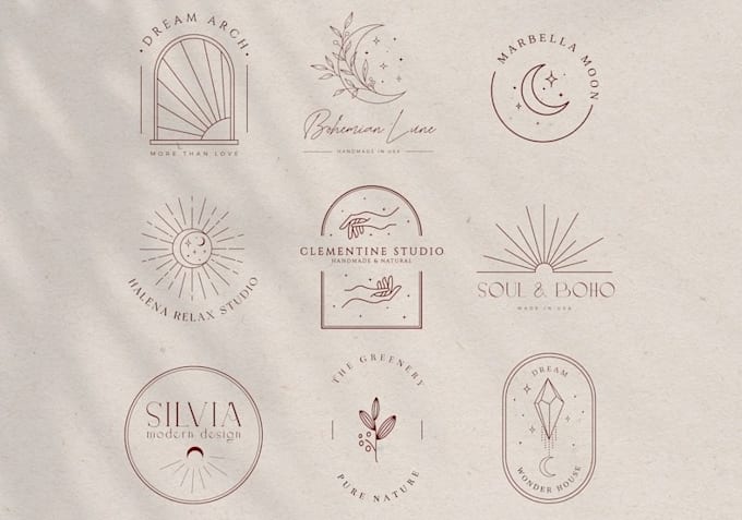 Design a hand drawn botanical boho logo for your brand by Barbara ...