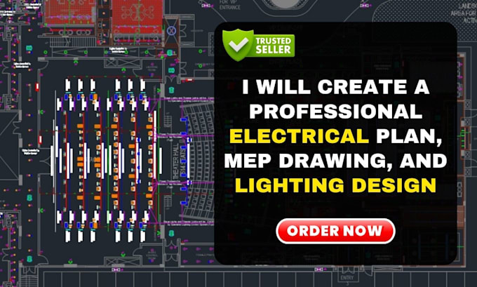 Create a professional electrical plan, mep drawing, and lighting design ...