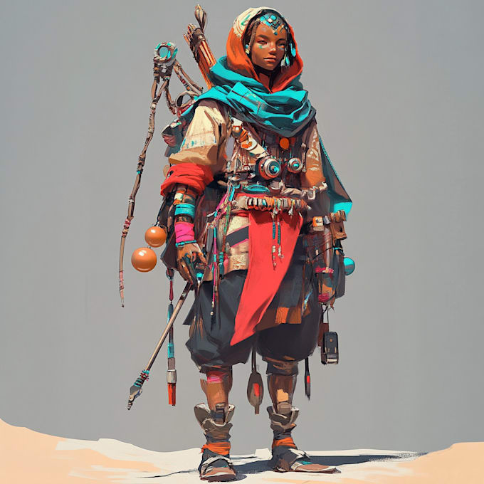 Dnd character art, 2d game character art in unique style by Nieuwvoorde ...