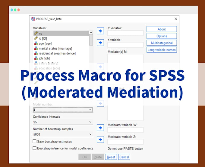 Do moderated mediation analysis using hayes spss process macro by Stat_analyzer | Fiverr