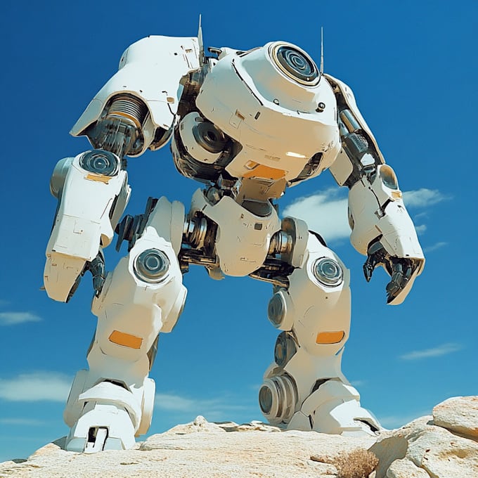 Draw mecha robot illustration robots and concept art by Stoopaxe | Fiverr