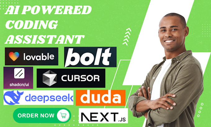 Crea react next js usando bolt new,lovable,v0,cursor ai,shadcn ui,supabase