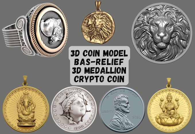 Sculpt 3d coin model 3d bas relief 3d model 3d medallion cnc design 3d ...