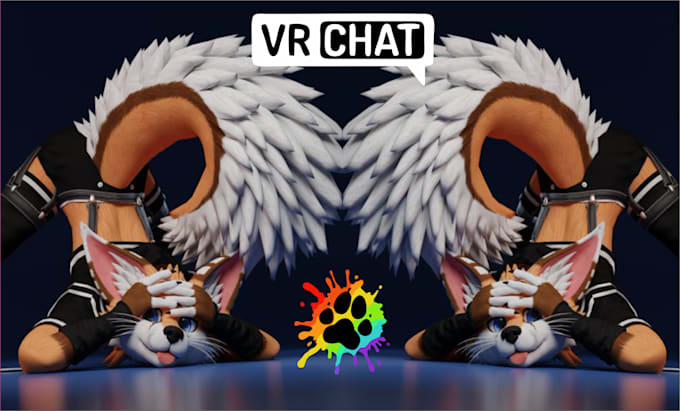 Vrchat upload 3d avatar anime avatar rex avatar vriod fursona nsfw pc ...