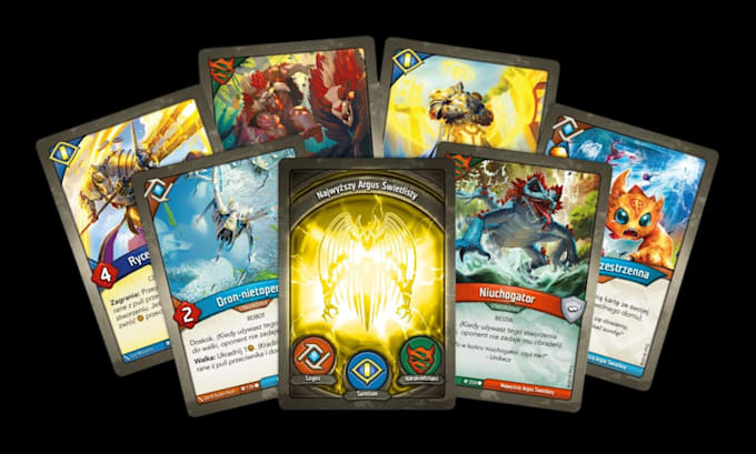 Design trading card card illustration board game card trading card game ...