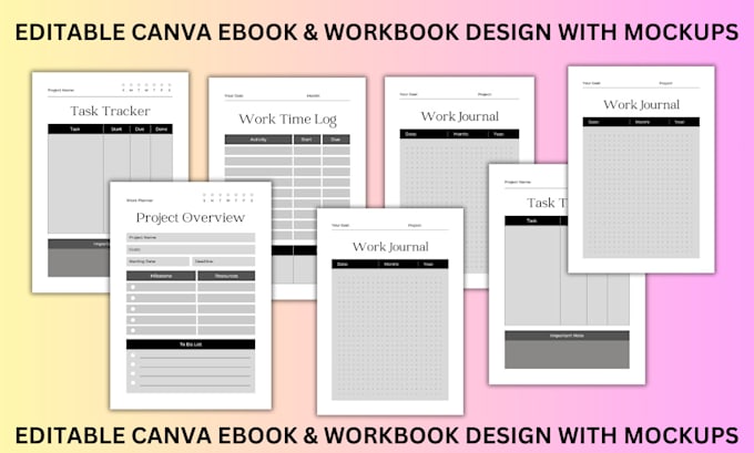 Do canva ebook workbook mockup in canva formatting workbook, editable ...