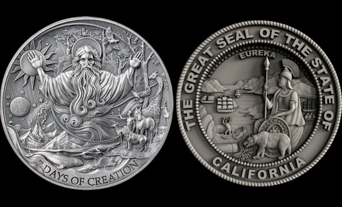 Make 3d coin relief 3d coin model 3d bas relief 3d medallion model for ...