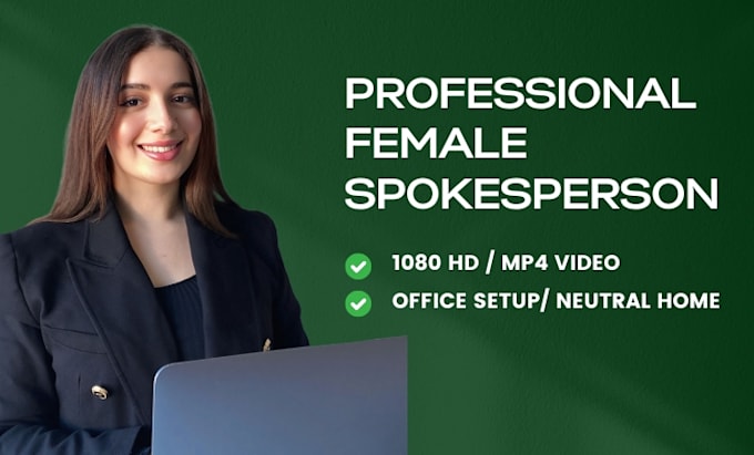 Be your professional female spokesperson by Nvdv__ | Fiverr