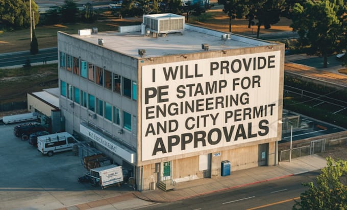 Provide pe stamp for engineering and city permit approvals by License ...