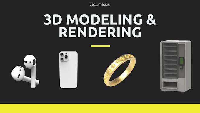 Do 3d product modelling, rendering and animation by Cad_malibu | Fiverr