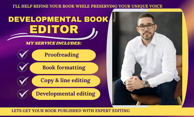 Developmental edit fiction non fiction ebook, line edit novel, short ...