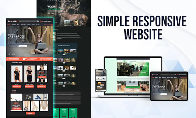 Make a simple responsive website by Juststudiz | Fiverr