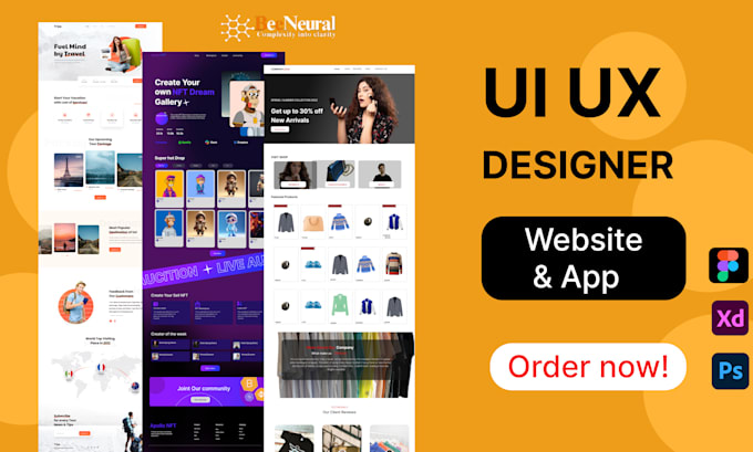 Do website ui ux design, ui ux dashboard, mobile app ui design, ui ux design by Tahaali937 | Fiverr