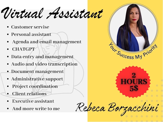 Be your proactive and adaptable virtual assistant by Rebecaborzacchi ...