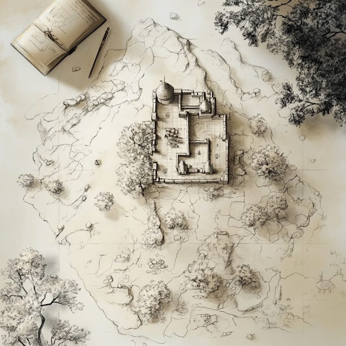 Draw a fantasy map for you by Panbelaelia | Fiverr