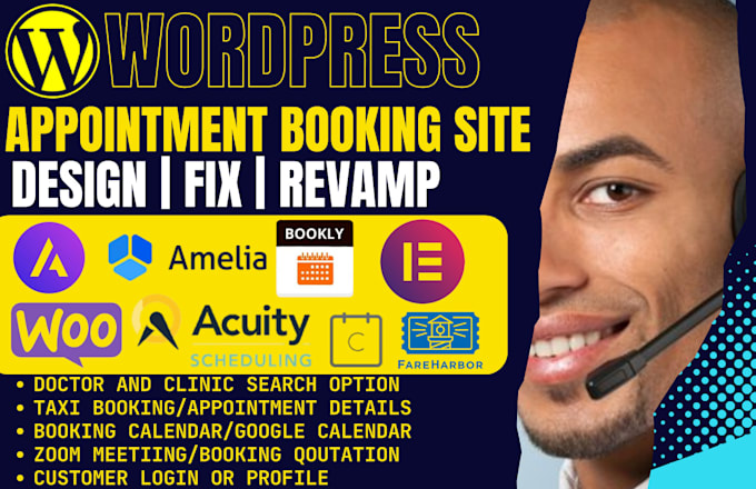Setup amelia bookly calendly latepoint acuity for appointment booking website by Mmy_tech | Fiverr