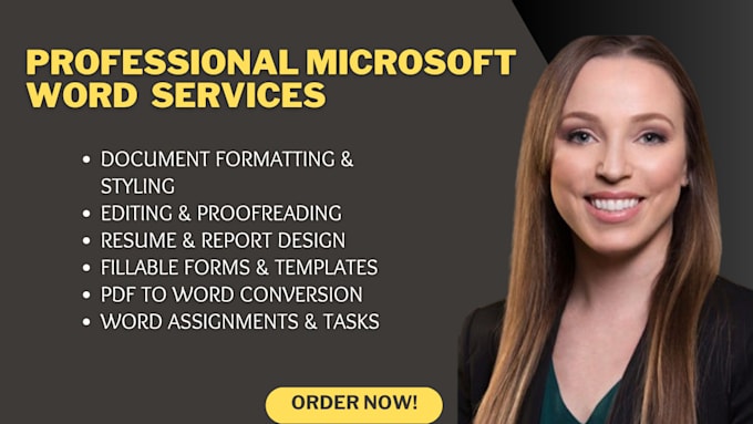 Create, format, edit, and design professional microsoft word documents by Vivianblaise | Fiverr