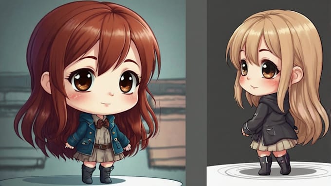 Draw cute chibi character for your original character, fanart, profile ...