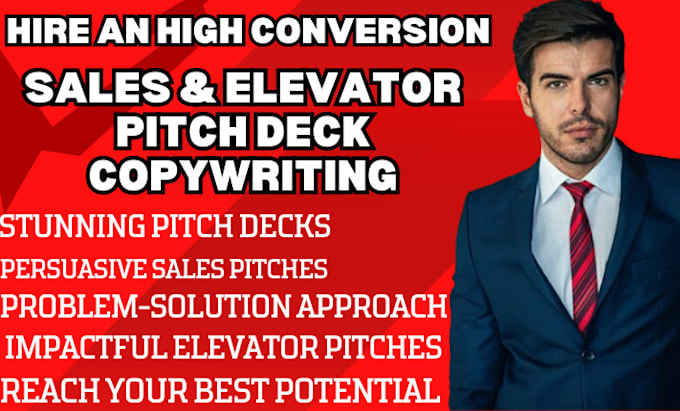 Do pitch deck, sales pitch, and elevator pitch copywriting by Jack_harriet4 | Fiverr