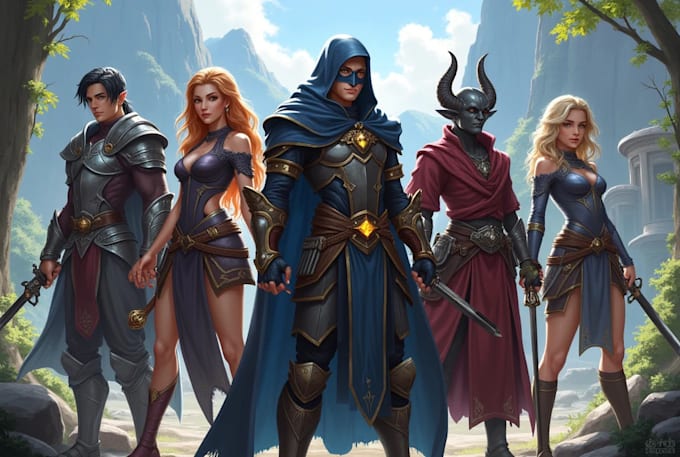 Draw dnd character designs, concept art, digital art for you by ...