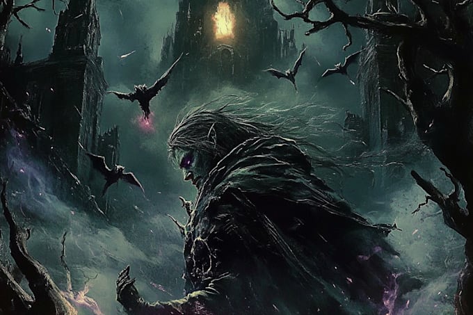 Draw high detailed dark art illustration with horror shades by ...