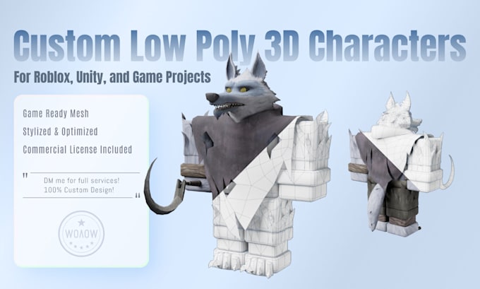 Model low poly roblox characters pbr by Qiangxiaosun | Fiverr