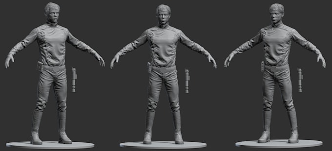 Create non humanoid character, stylized 3d model, 3d armor, rig for ue ...