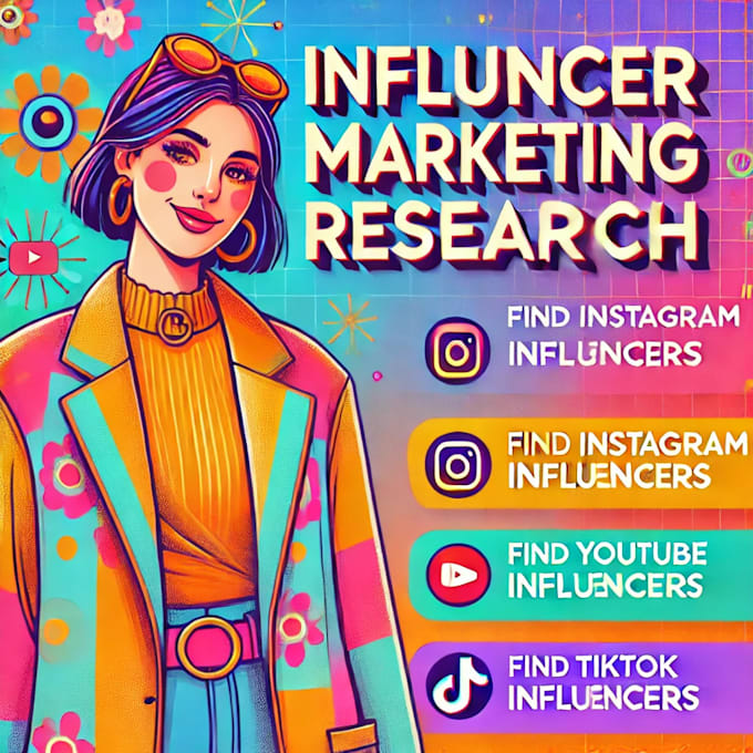 Find top influencers list for social media marketing by Sassy_aly2 | Fiverr