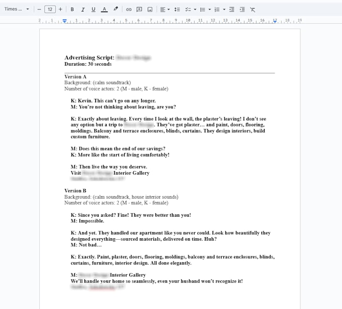 Write an engaging radio ad or audio commercial script by Aaargh ...