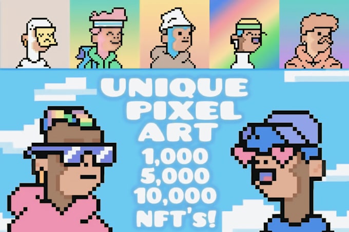 Create nft pixel art collections and 3d nft by Viraltiktokads | Fiverr