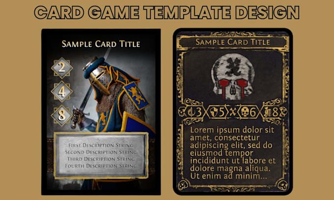 Design trading card template tcg ccg card frame fantasy card template ...