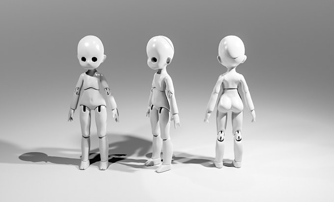 Sculpt 3d bjd, flexi toy, articulated ball joint doll for 3d printing ...