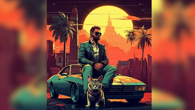 Draw gta style cartoon portrait from your photo game illustration by ...