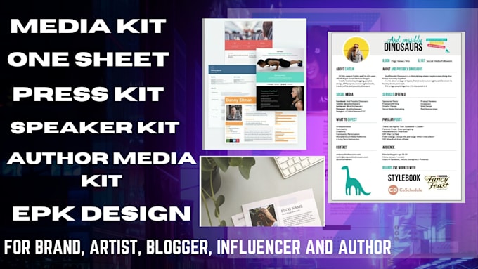 Design media kit, press kit, one sheet, epk for brand, artist, influencer, by Oliver_lee_ex | Fiverr