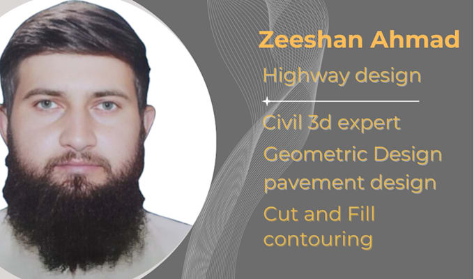 Do highway design professionally in autocad civil 3d by Zeeshan_khan65 ...