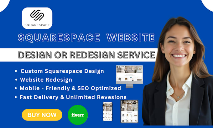 Design a stunning squarespace website or redesign squarespace existing site by Khanam1994 | Fiverr