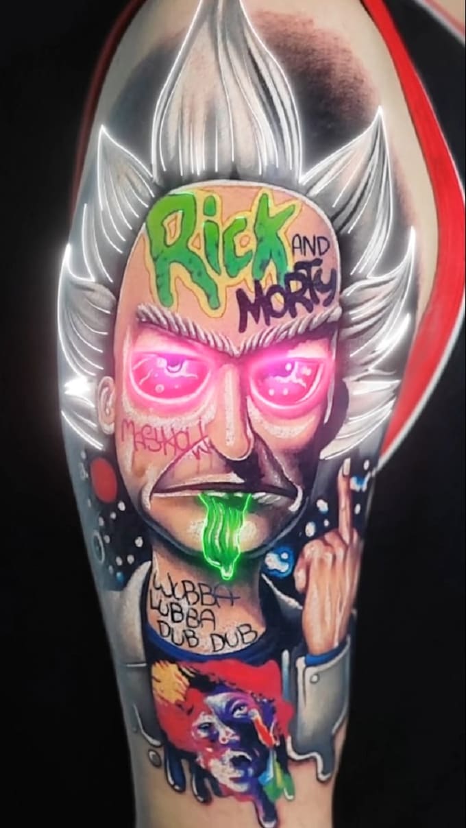 Animate your tattoos with neon effects by Clebermotion | Fiverr